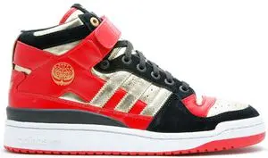 Adidas Forum Mid Hellboy 2 Sneakers - Black/metallic Gold/light Scarelet Red