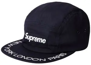 Supreme Visor Print Camp Cap - Navy Blue