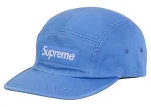 Supreme Washed Chino Twill Camp Cap Blue