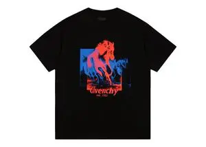 Givenchy Horse Print Classic Fit T-shirt - Black