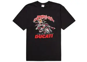 Supreme Ducati Bike Tee Shirt - Black