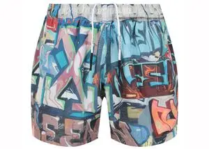 Off-White Neen Graffiti Print Swim Shorts - Multi