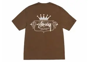 StÜssy Built To Last Pigment Dyed Tee Shirt - Brown