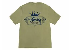 StÜssy Built To Last Pigment Dyed Tee Shirt - Olive