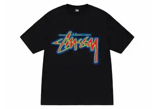 StÜssy Thermal Stock Tee Shirt - Black