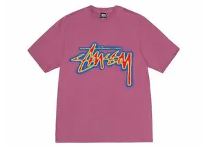 StÜssy Thermal Stock Tee Shirt - Berry
