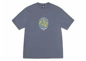 StÜssy Venus Oval Pigment Dyed Tee Shirt - Indigo