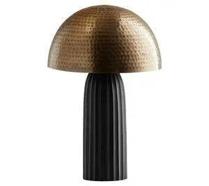 RIVER OF GOODS 14.5'h Aged Brass Dome Lamp - One-color