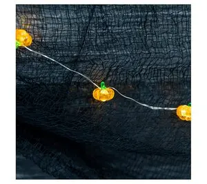 LUMABASE Battery-operated Mini Pumpkin String L Ights