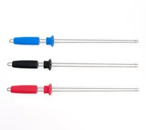 CHEFOLOGIST S/3 Stainless Bbq Skewers W/ Pushoff Sliders - One-color