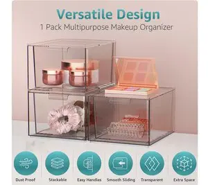 SORBUS Storage Organizer Clear Stackable Draw Er