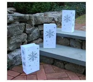 LUMABASE Candle Luminaria Kit Snowflake