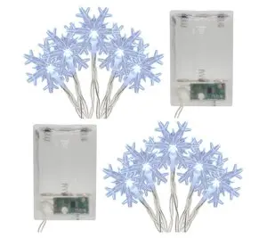 LUMABASE B/o Led Mini Snowflake String Lights S/2