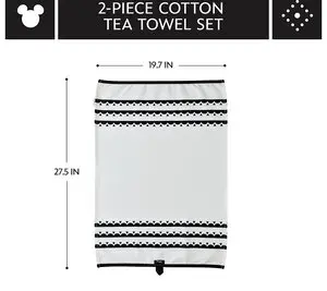 Disney Home 2 Piece Monochrome Kitchen Towels