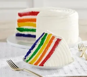 DAVID'S COOKIES 7-8.3lb Vanilla Or Choc Rainbow Layer Cake - One-color