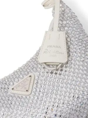 Prada Re-edition Embellished Mini Bag - White