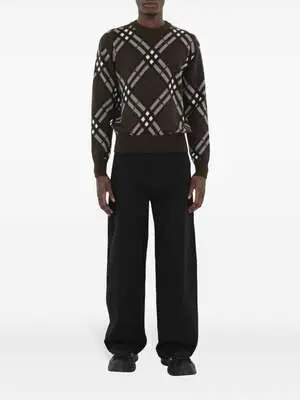 Burberry Plaid-check Wool-blend Sweatshirt