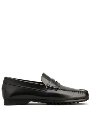 TOD'S Gommino Leather Loafers - Black