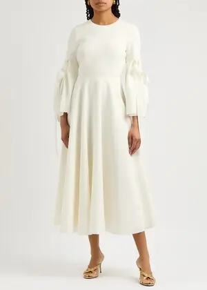 ROKSANDA Calmina Bow-embellished Midi Dress