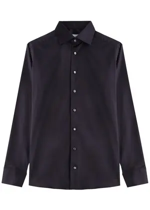 Eton Cotton-twill Shirt - Navy