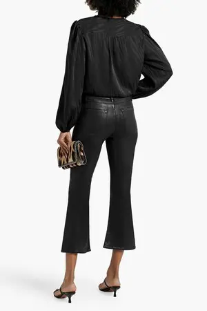 FRAME Satin-jacquard Blouse
