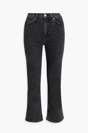 RE/DONE 70s Cropped High-rise Bootcut Jeans
