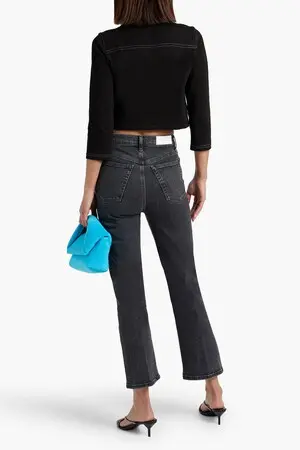 RE/DONE 70s Cropped High-rise Bootcut Jeans