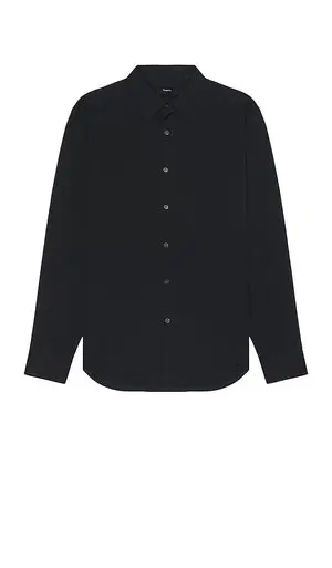 Theory Sylvain Structure Knit Shirt - Black