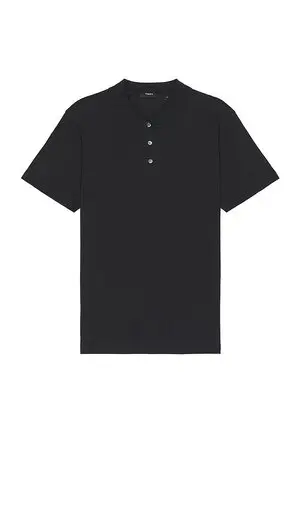 Theory Bron Cotton Polo - Black