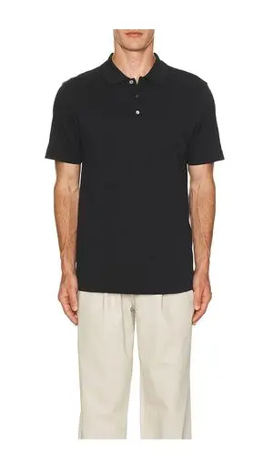 Theory Bron Cotton Polo - Black