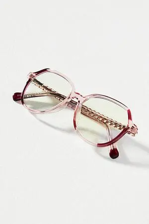 FIFTH & NINTH Nelli Blue Light Glasses Pink Pattern