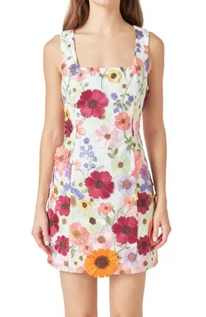 Endless Rose Floral Embroidered Minidress