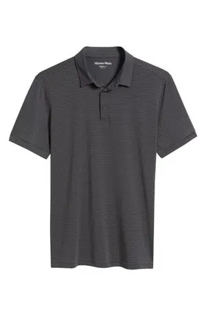 Mizzen+main Copa Pinstripe Polo - Pewter