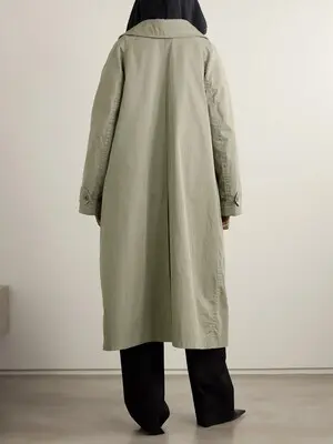 Balenciaga Off-the-shoulder Twill Coat