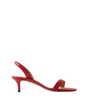 AQUAZZURA So Nude Lizard-effect Leather Slingback Sandals