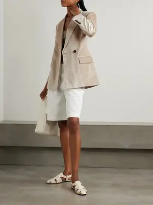 Brunello Cucinelli Asymmetric Velvet Blazer