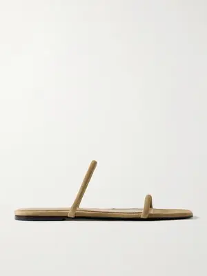 TOTEME The Minimalist Suede Sandals - Brown