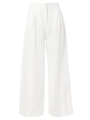 Staud Sasha Linen Wide-leg Pants