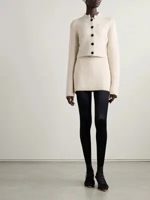 Khaite Ello Brushed Silk And Cashmere-blend Cardigan