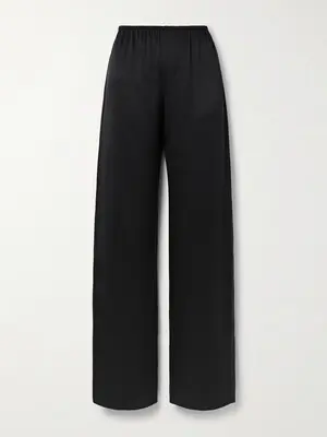 Co Silk-charmeuse Straight-leg Pants