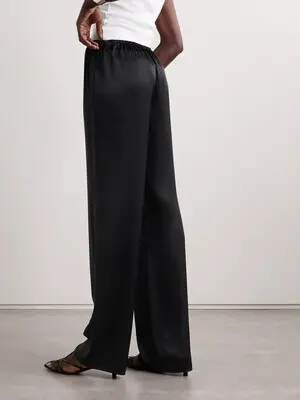 Co Silk-charmeuse Straight-leg Pants