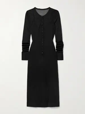 Khaite Shaine Knitted Midi Dress