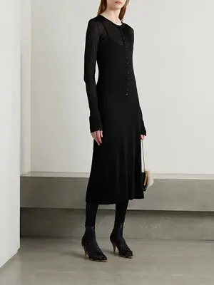 Khaite Shaine Knitted Midi Dress