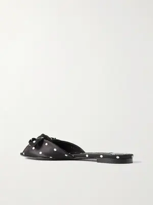 Dolce & Gabbana Bianca Polka-dot Slides