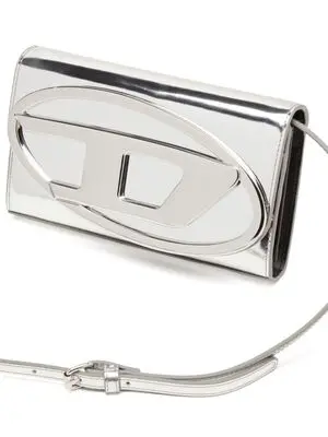 DIESEL® 1dr Leather Chain Wallet - Silver