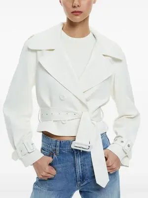 Alice + Olivia Keith Cropped Trench Jacket