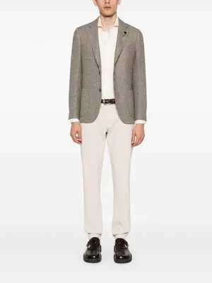 LARDINI Interwoven Single-breasted Blazer