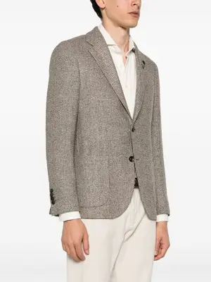 LARDINI Interwoven Single-breasted Blazer