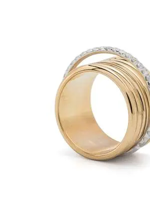 Yvonne Léon 9kt And Diamond Semainier Ring