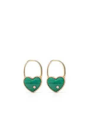 Yvonne Léon 9kt Yellow Malachite And Diamond Single Earring - Gold